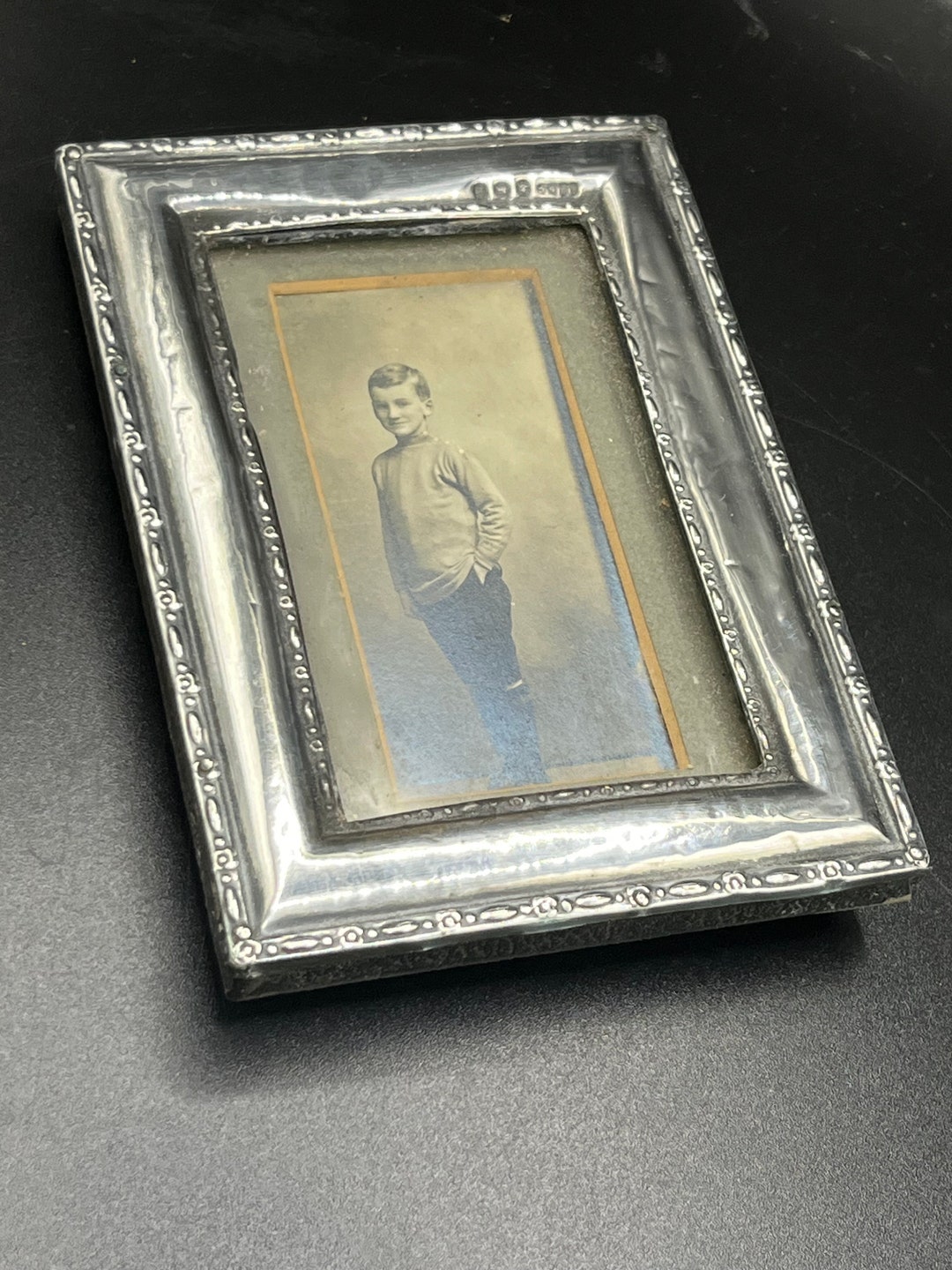 Antique English Sterling Silver Photo Frame, 1914, WW1 Era, Young Boy ...