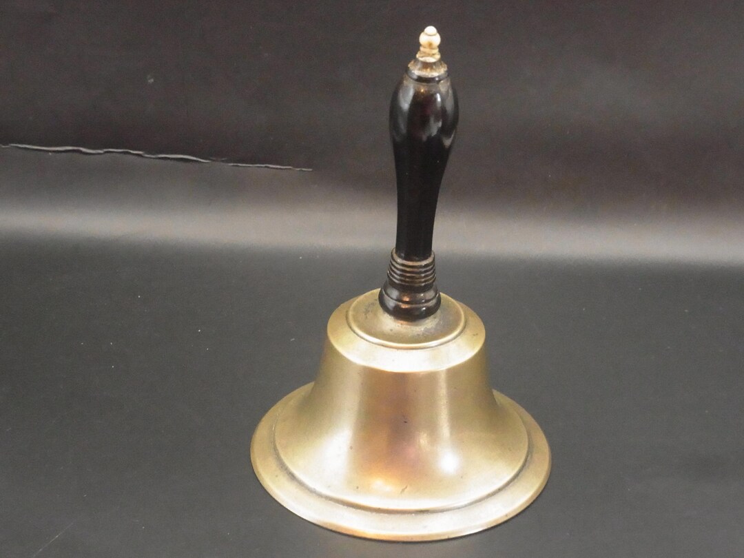Vintage Brass Handbell. Antique Metal Hand Bell 1910s. Edwardian Brass ...
