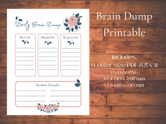 To Do List Printable Brain Dump - Etsy