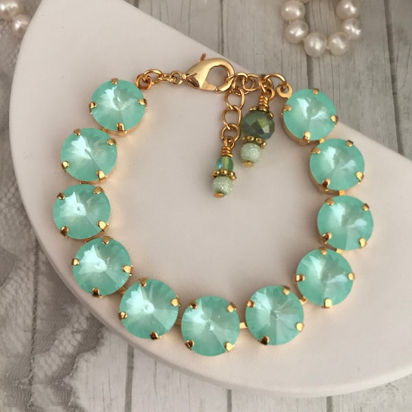 Mint Green Bracelet - Etsy