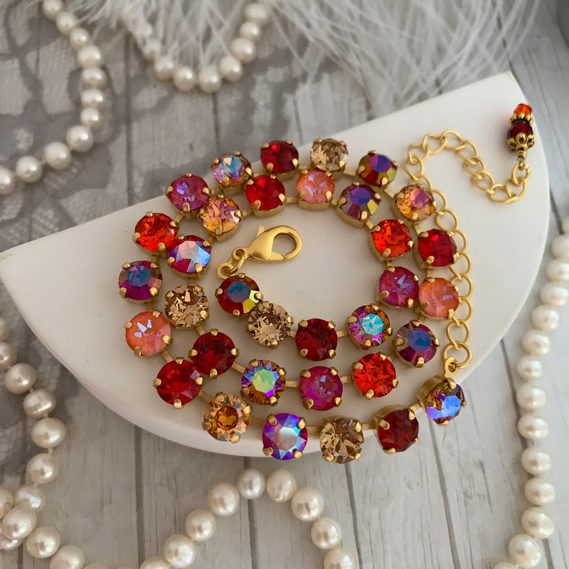 Rust Color Necklace - Etsy