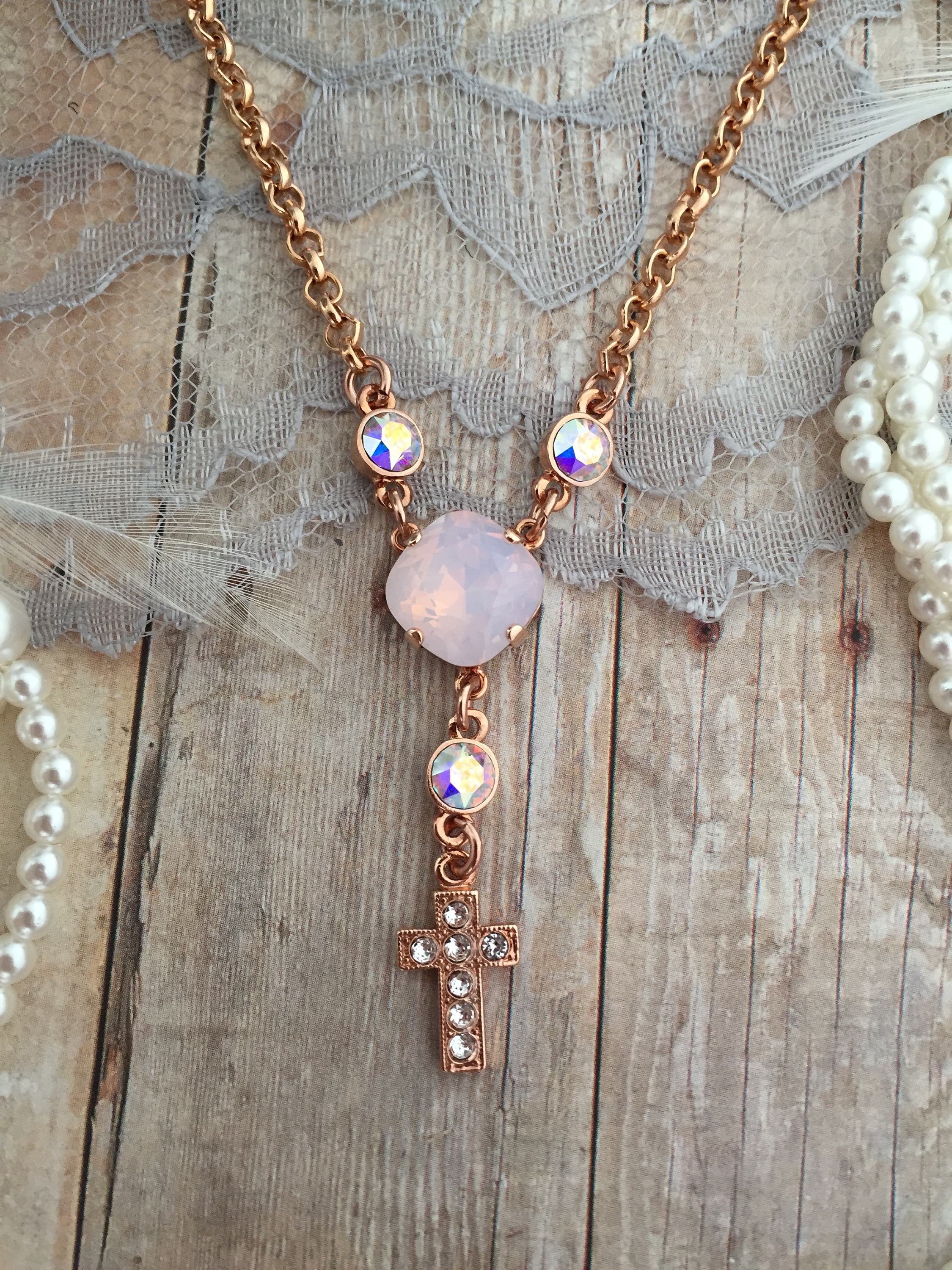 Long Lariat Necklace, Cross Lariat, Everyday Lariat Necklace, Y Shaped ...