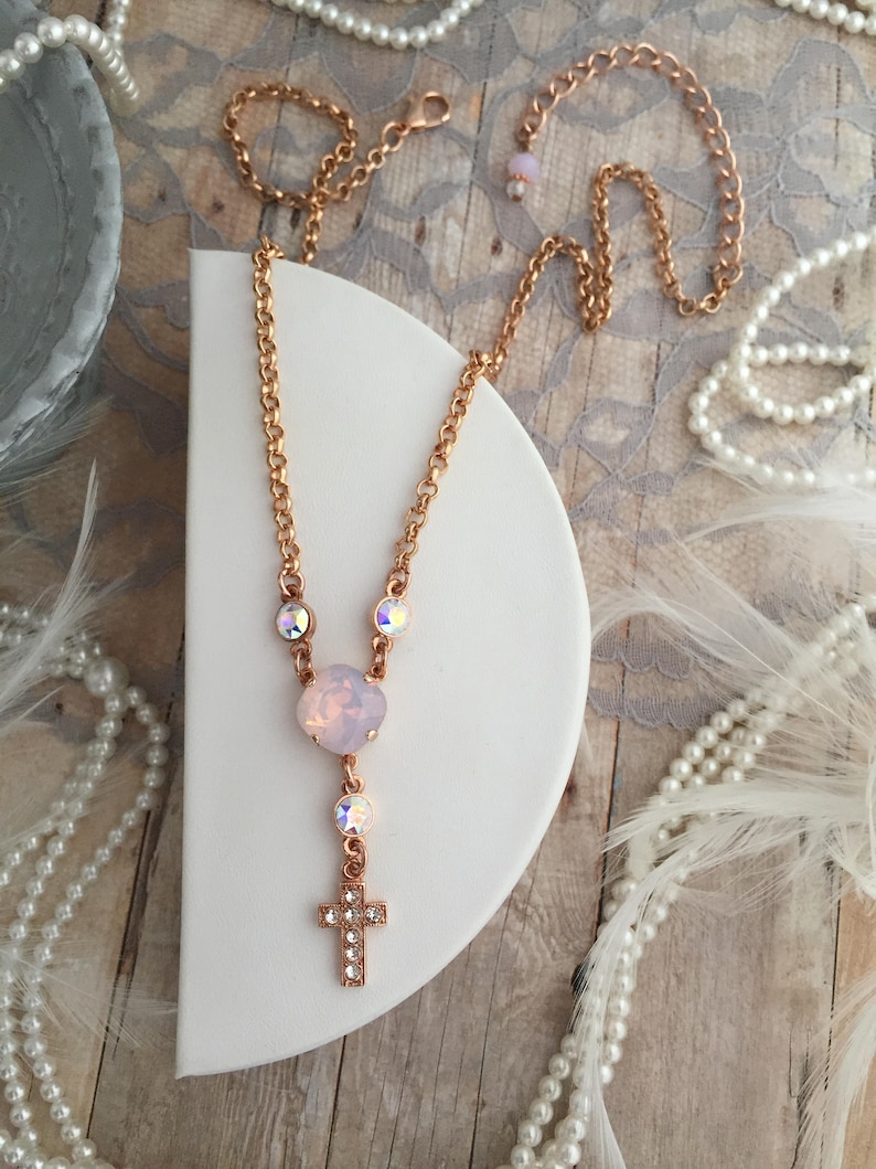 Long Lariat Necklace, Cross Lariat, Everyday Lariat Necklace, Y Shaped ...