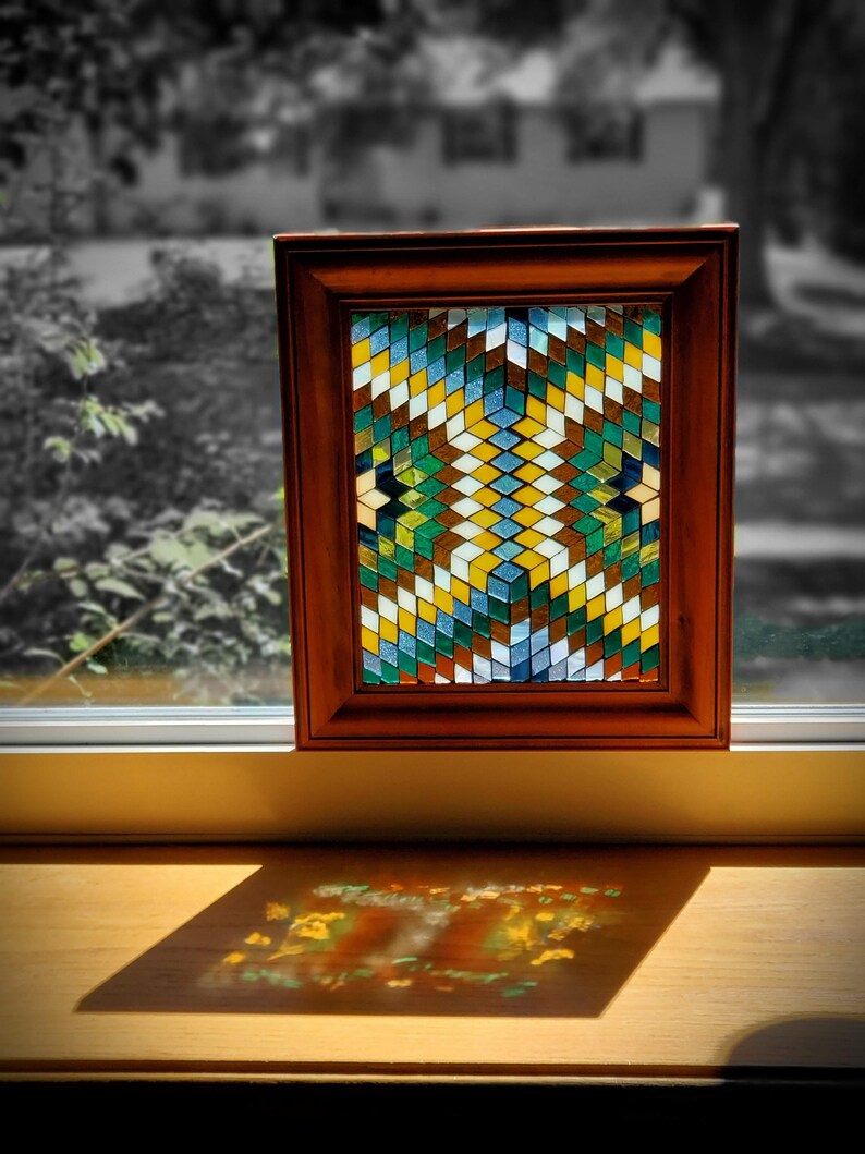 Stained Glass Mosaic Neutral Color Arches - Etsy