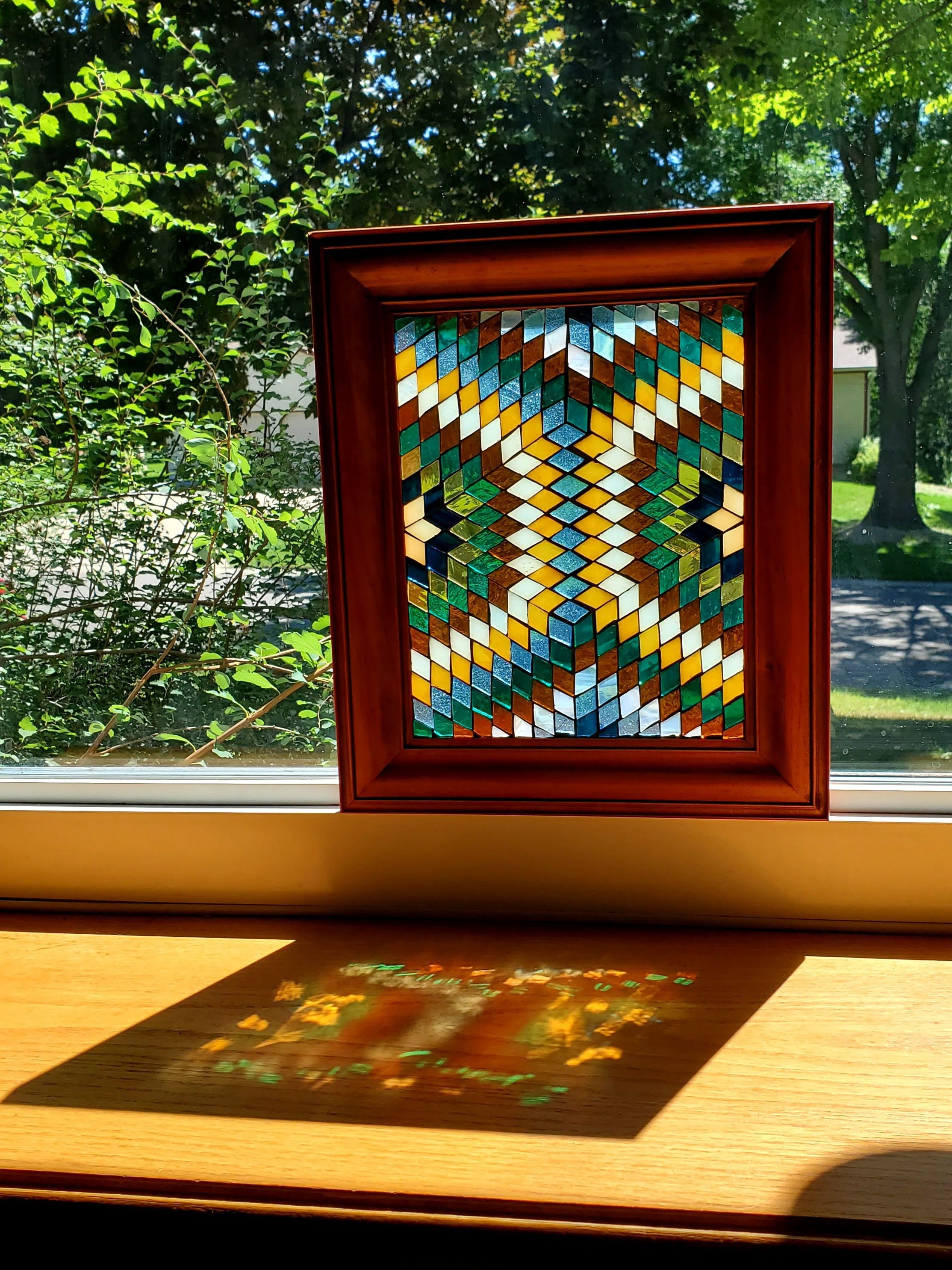 Stained Glass Mosaic Neutral Color Arches | Etsy