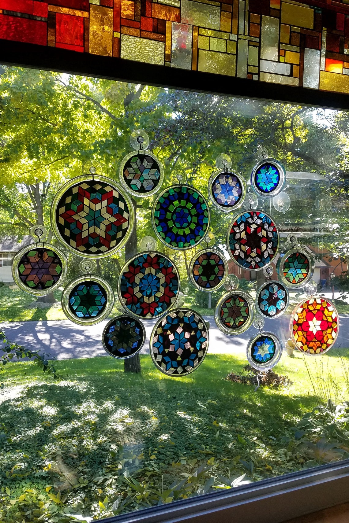 NEW Mini Stained Glass Mosaic Suncatcher Spring Colors | Etsy