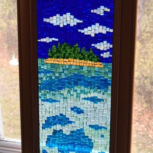Stained Glass Mosaic - Caribbean Island Serenity - Etsy