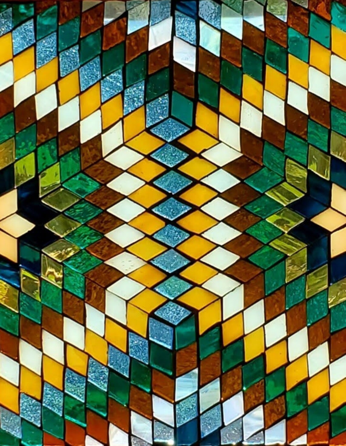 Stained Glass Mosaic Neutral Color Arches | Etsy