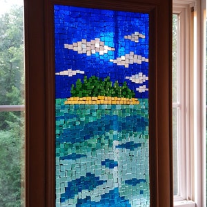 Stained Glass Mosaic - Caribbean Island Serenity - Etsy