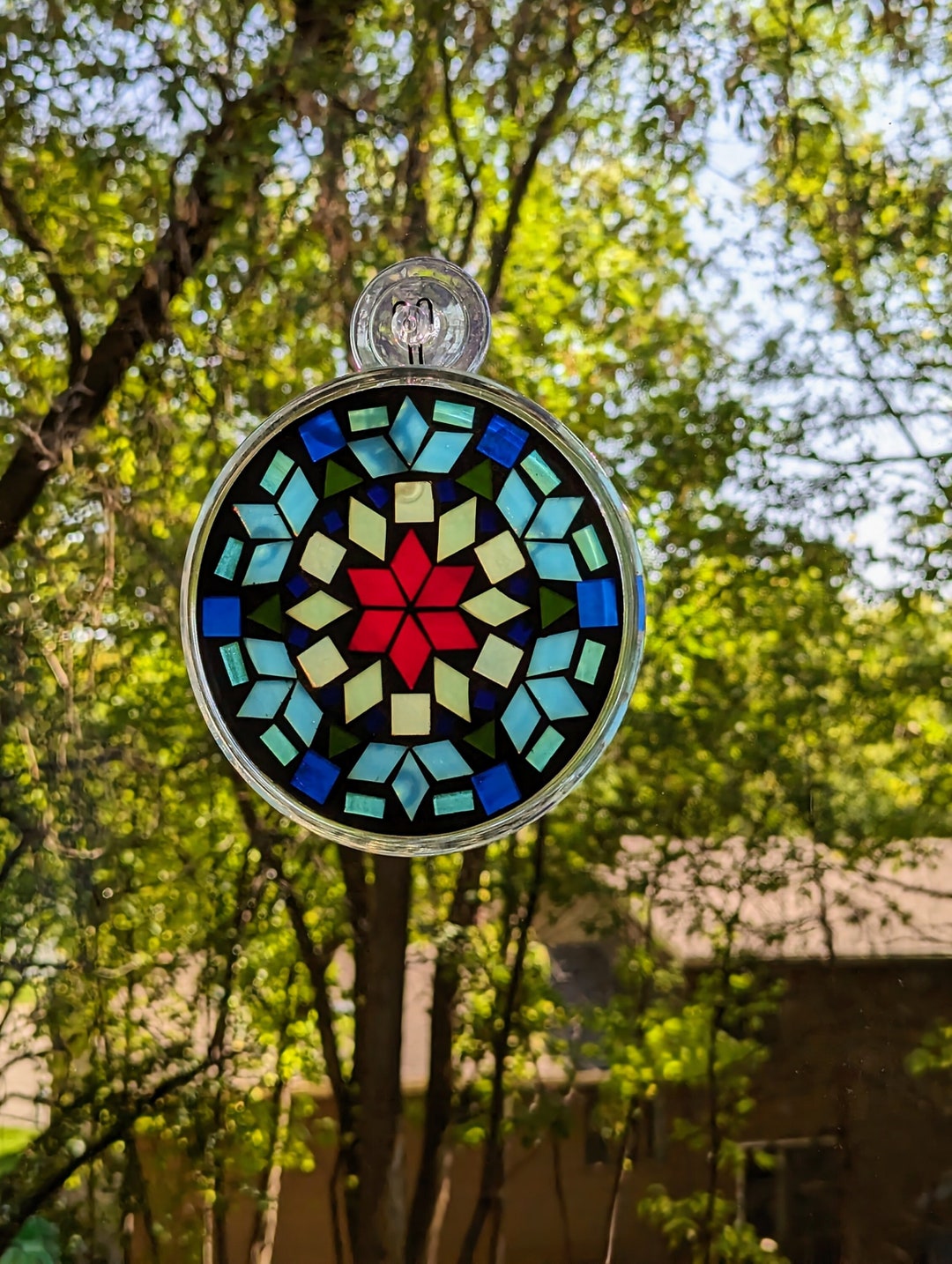 NEW Stained Glass Mosaic Suncatcher - Primary Colors - Etsy