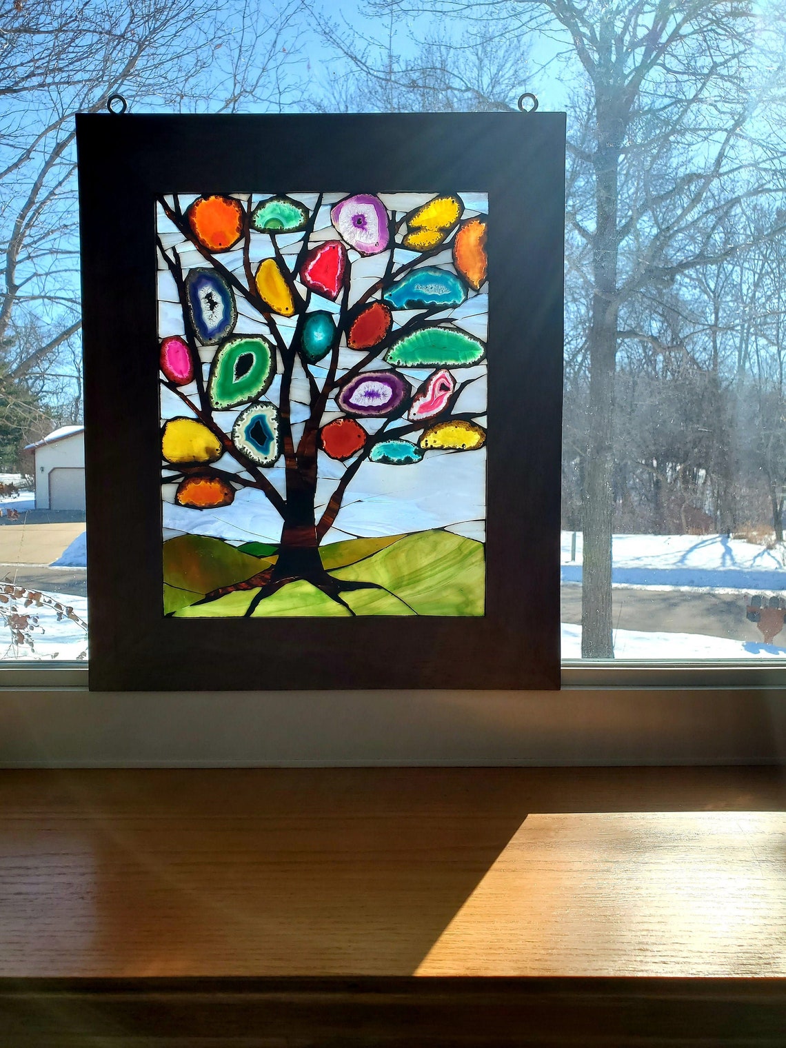 Stained Glass Mosaic Tree of Colored Earth - Etsy