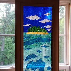 Stained Glass Mosaic - Caribbean Island Serenity - Etsy