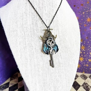 Crystal Dragon Key • Dragon Necklace • Dungeons and Dragons Lover Gift ...