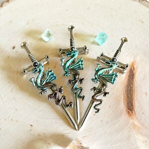 Medieval Dragon Pin Dragon Sword Kilt Pin Gree Dragon Celtic Dragon ...