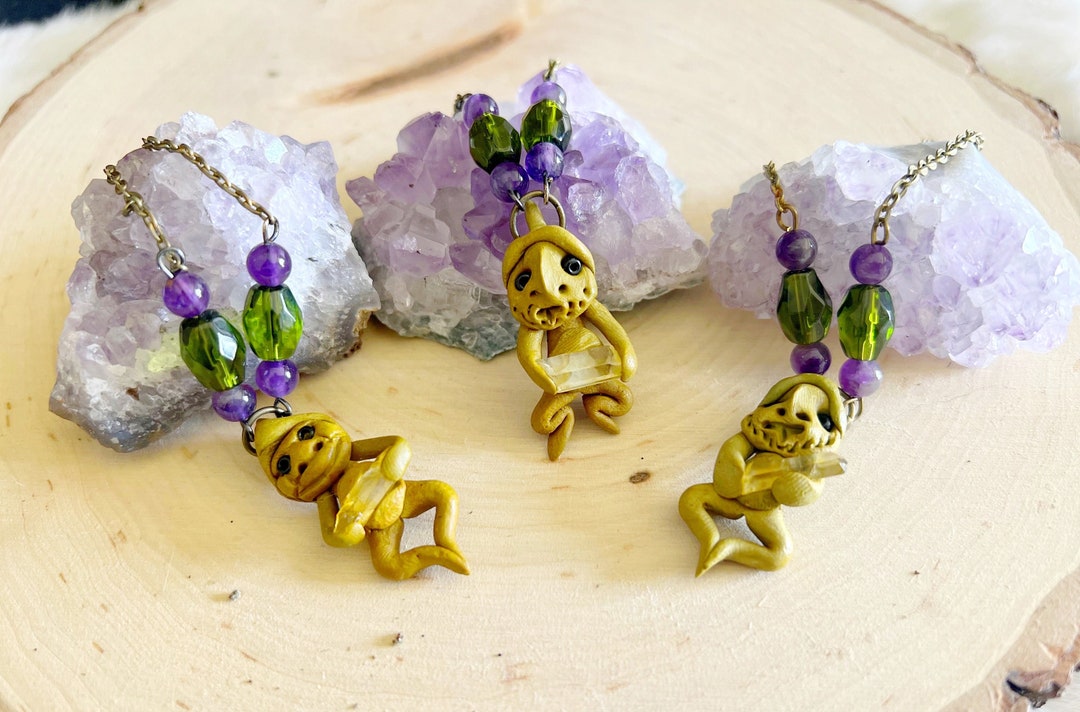 Crystal Troll Necklace Troll Pendants Goblin Treasure Magical Jewelry ...