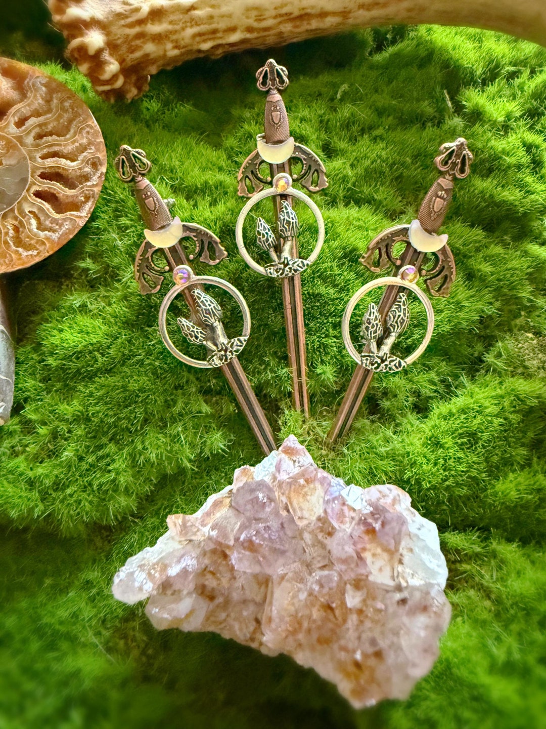 Mushroom Sword Pin Fantasy Brooch Knightcore Accessories Forager Gift ...