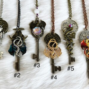 Crystal Dragon Key • Dragon Necklace • Dungeons and Dragons Lover Gift ...