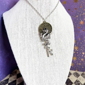 Crystal Dragon Key • Dragon Necklace • Dungeons and Dragons Lover Gift ...