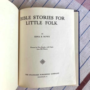 Bible Stories for Little Folk by Edna Rowe, 1926 - Etsy