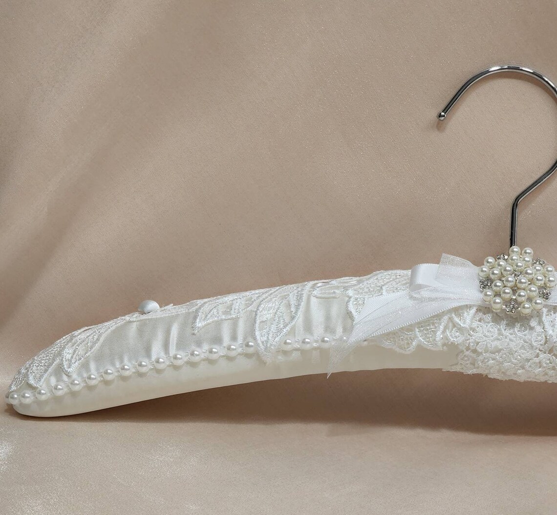 Bride Wedding Dress Hanger Padded Hanger Satin Hanger - Etsy