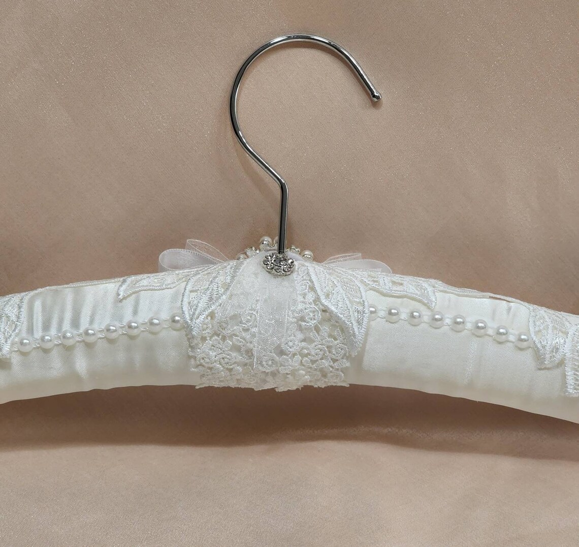 Bride Wedding Dress Hanger Padded Hanger Satin Hanger - Etsy