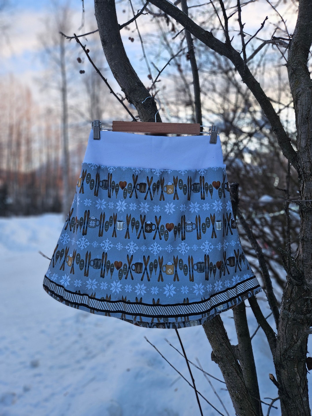 Skis and Snowshoes Snow Skirt - Etsy