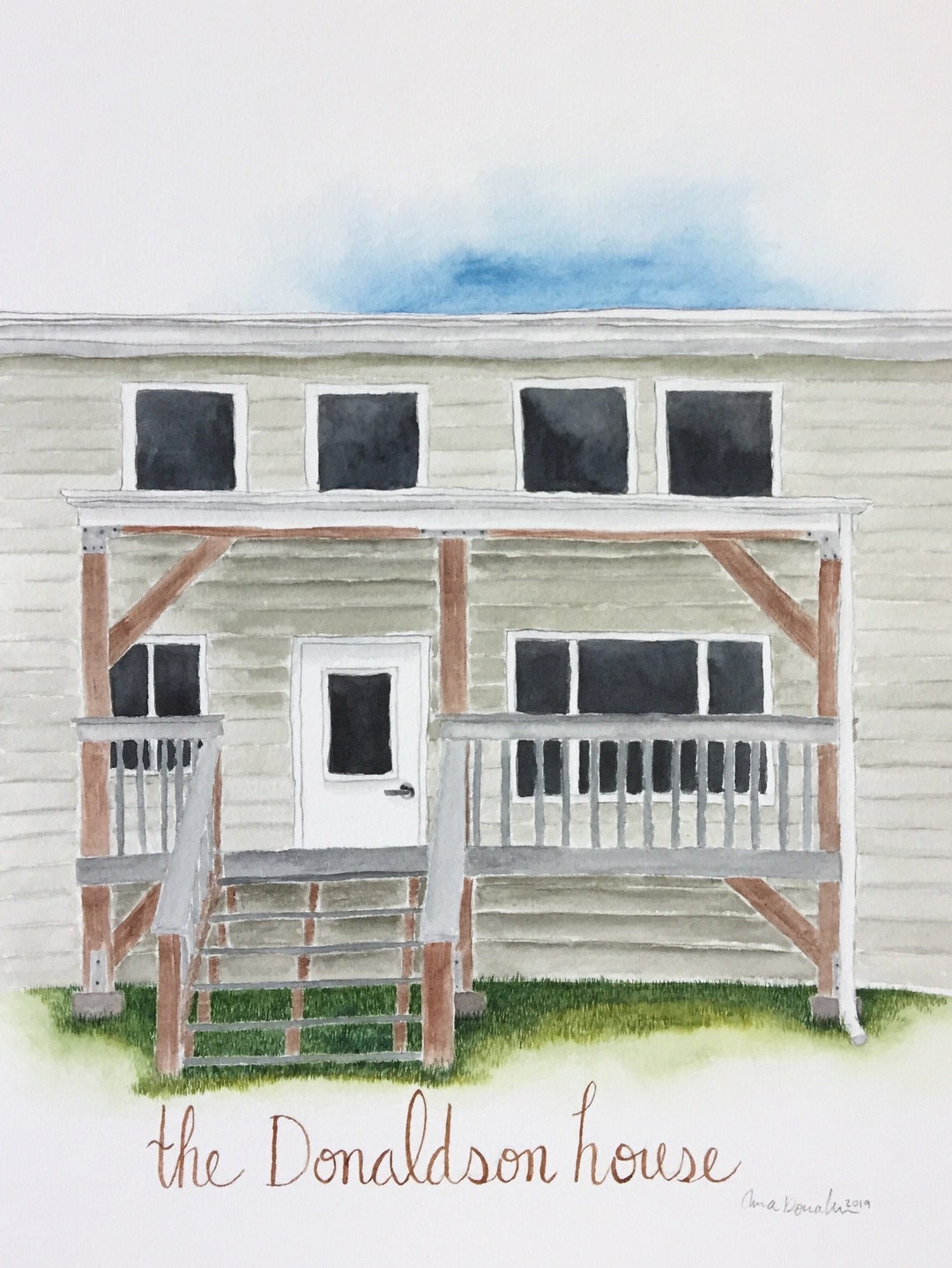 Custom Watercolor House Portrait • Hand Painted House Portrait From ...