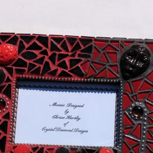 Black and Red Face Mosaic Picture Frame Handmade Look Great in Your ...