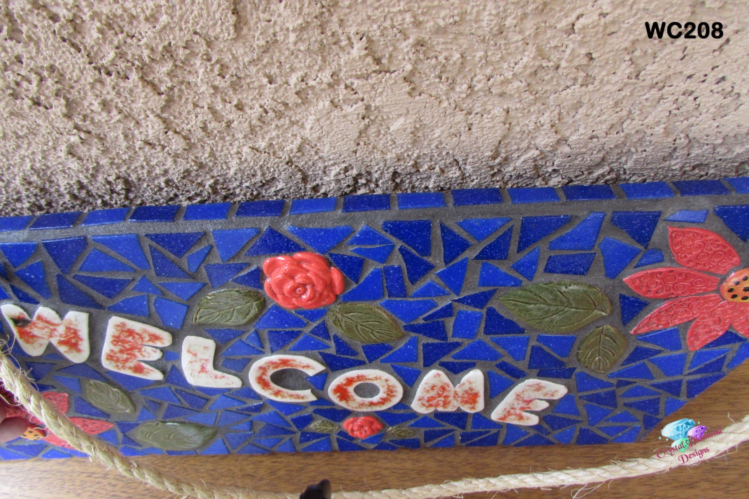 Flower Welcome Mosaic Handmade House Sign - WC208 - Etsy