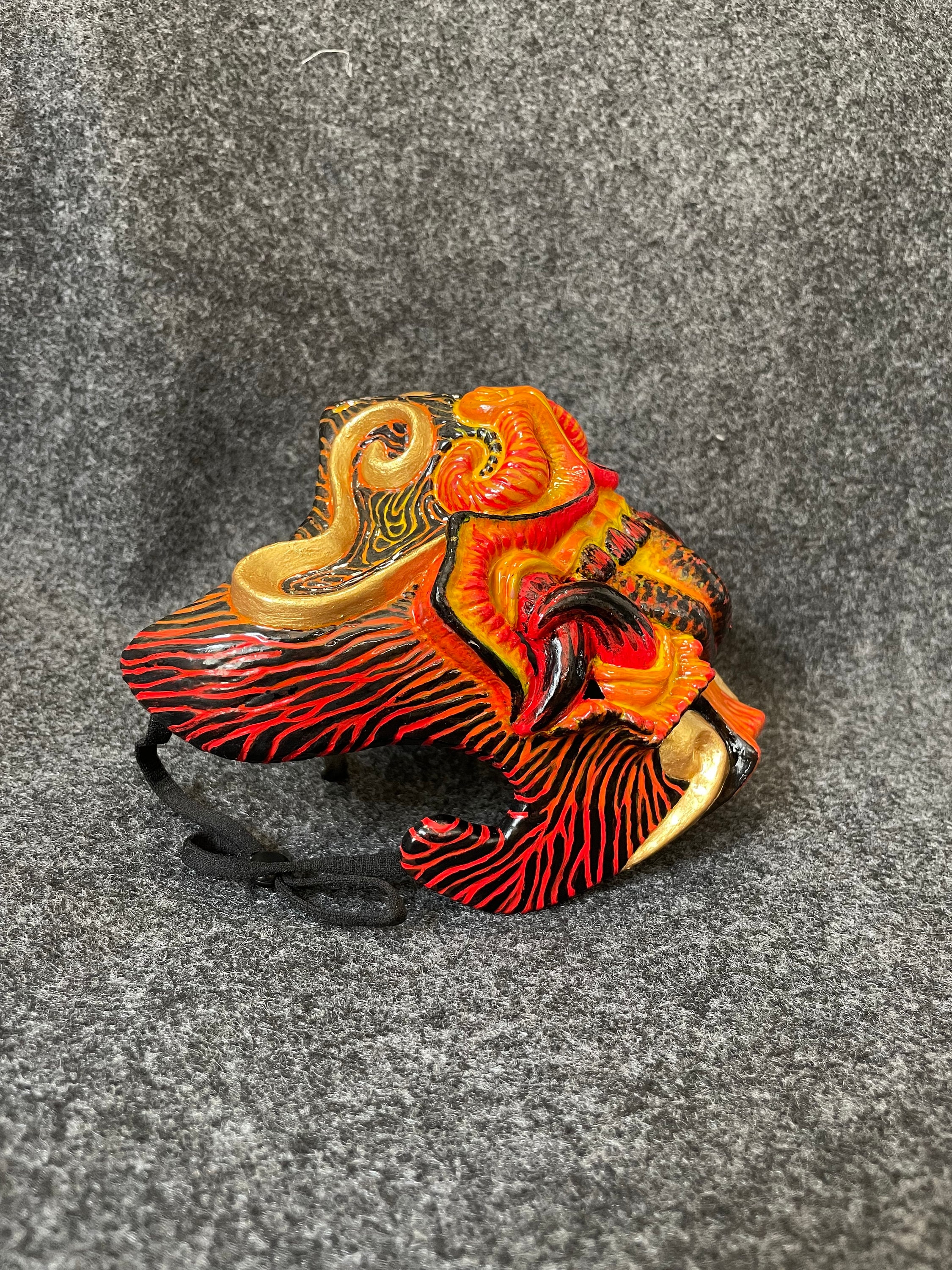 Lava Foo Dog Inspired Creature Half Resin Mask - Etsy