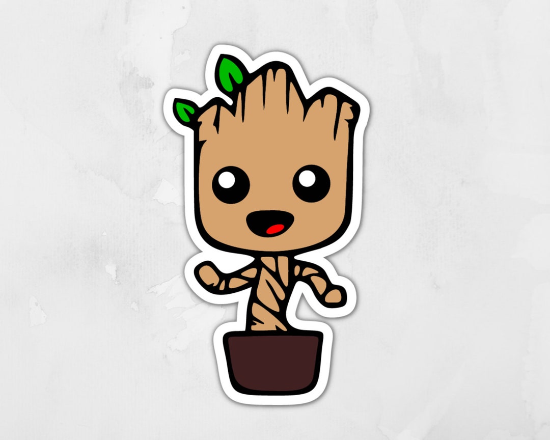 Groot Sticker Guardians of the Galaxy Sticker Cute Sticker - Etsy