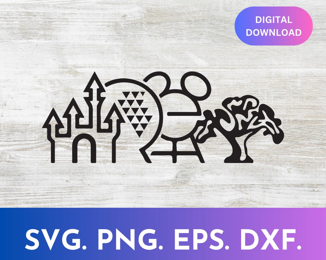 World Parks SVG, Instant Download, Cricut and Silhouette Park Hopping ...