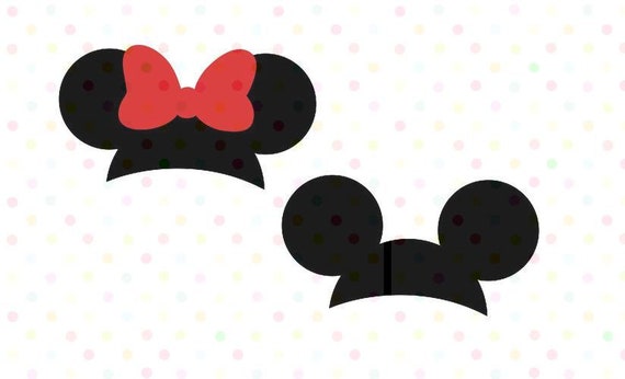 Mickey Mouse and Minnie Mouse Ears SVG PNG Instant | Etsy