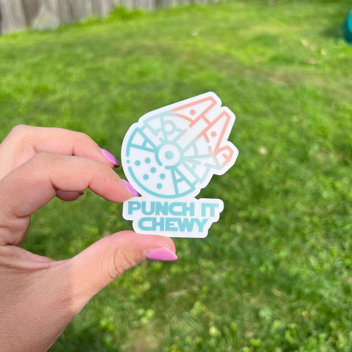CLEAR Stickers Punch It Chewy Sticker Stickers for Tumbler - Etsy
