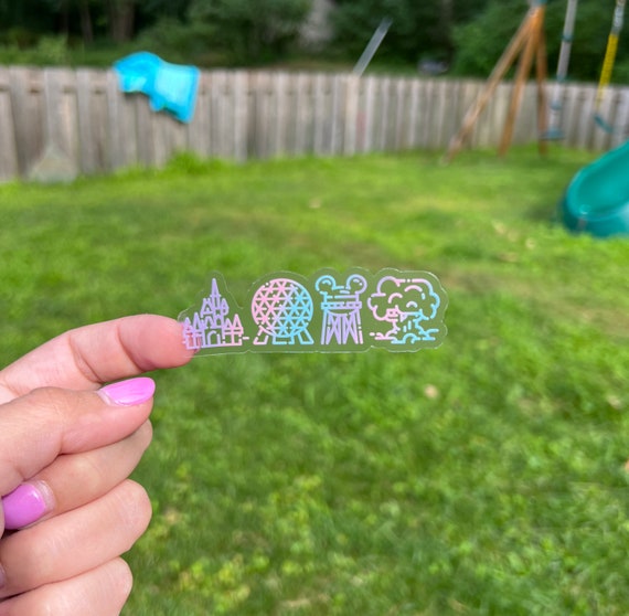 CLEAR Stickers Disney World Parks Sticker Stickers for - Etsy