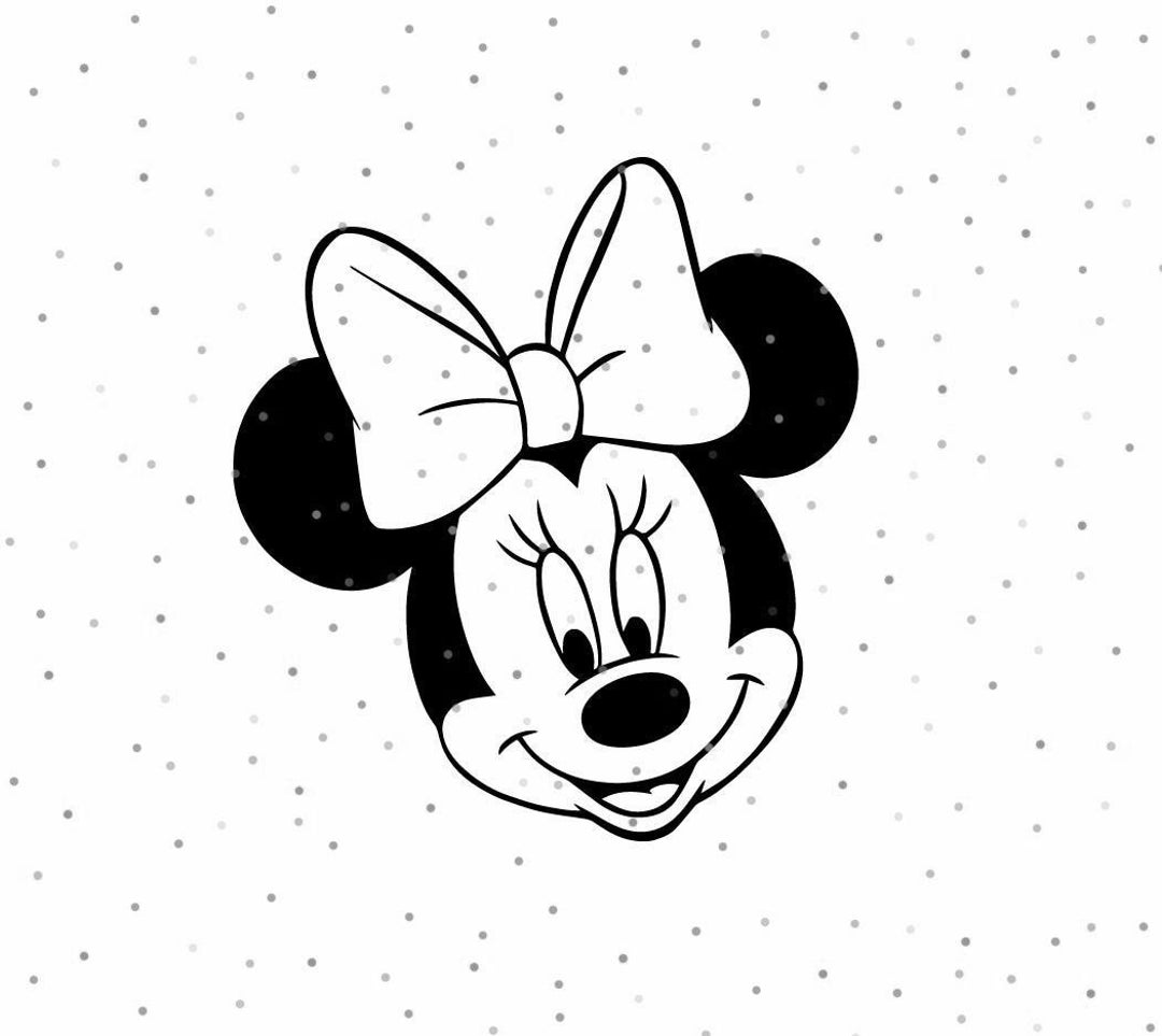 Minnie Mouse Outline SVG, PNG, Instant Download, Cricut and Silhouette ...