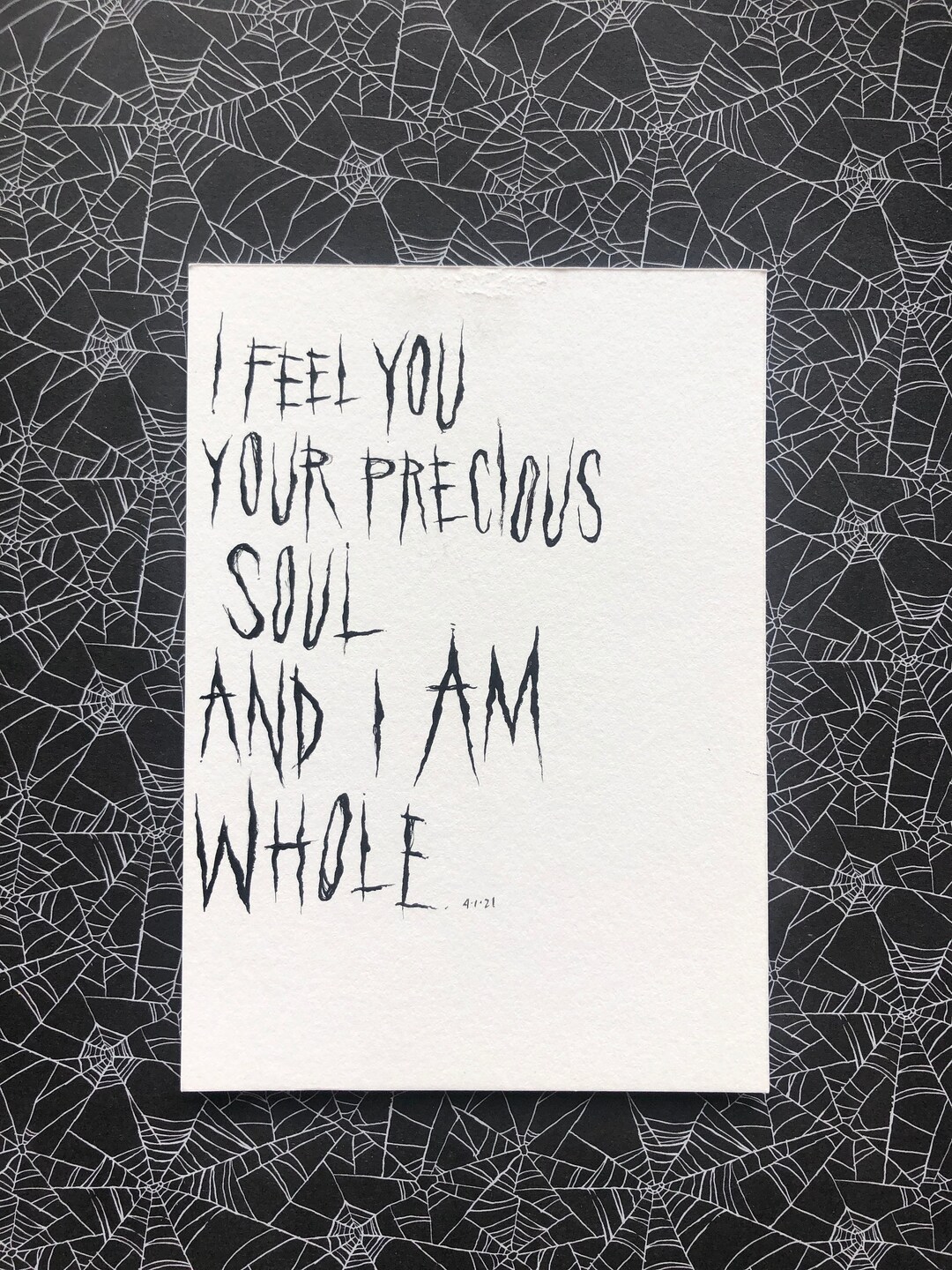 I Feel You Mini Heartbreak Note - Etsy