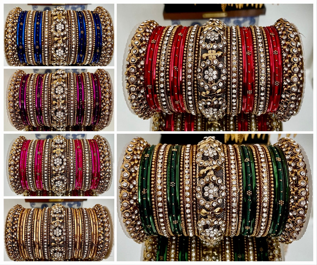 Beautiful Thread & Diamante Bangles| Long Set| One Hand| Jewellery ...