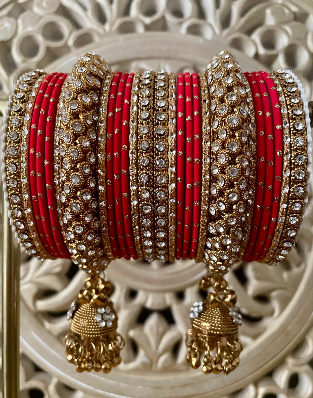 Extra Large 2-12 Indian Bangles Stack, Jewellery Metal Bollywood ...