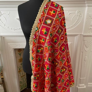 Phulkari Bagh Dupatta Fulkari Duppatta Chaddar Multi Punjabi Weddings ...