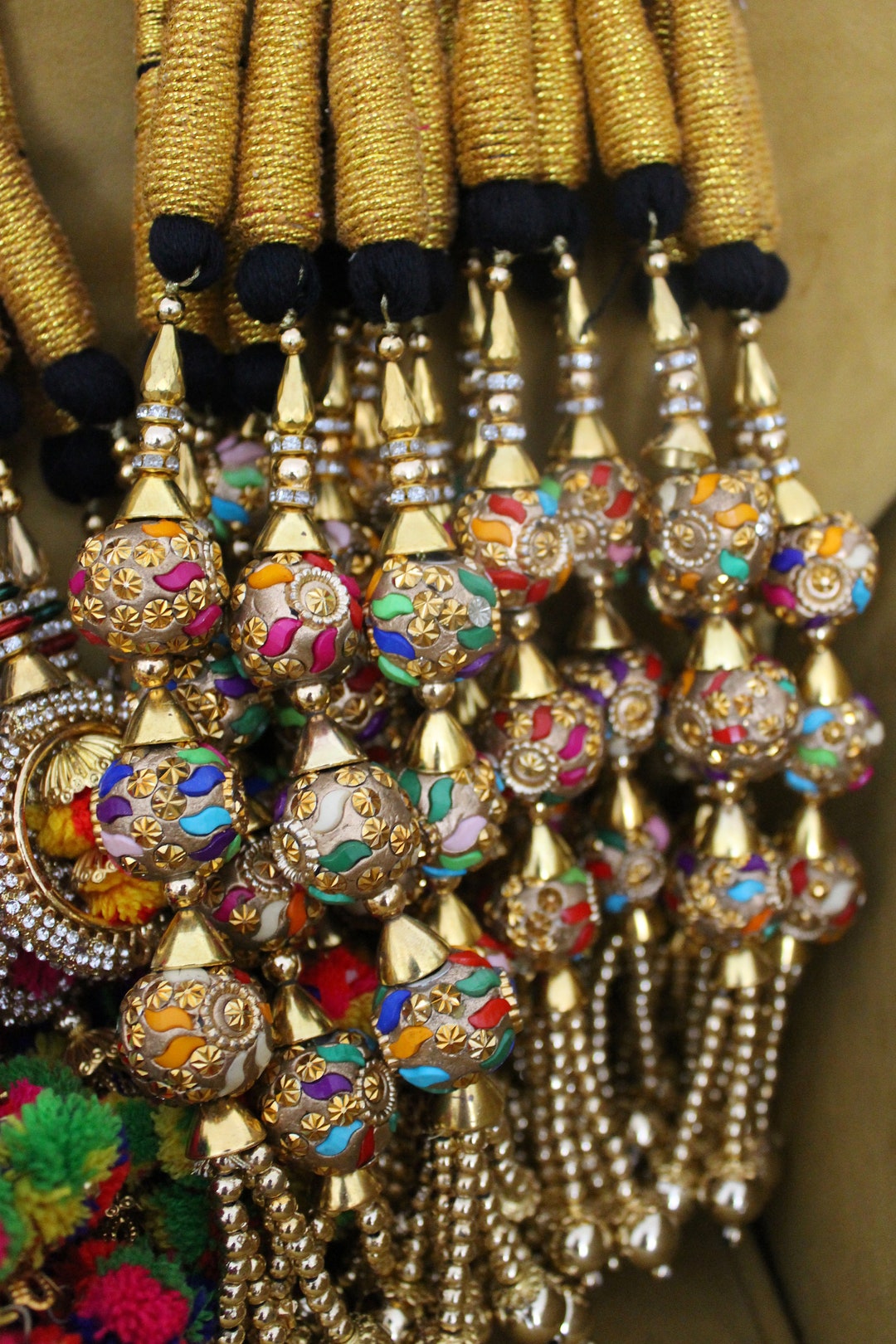 Gold Paranda Parande Mehendi Sangeet Maiyo Hair Braids Punjabi Weddings ...