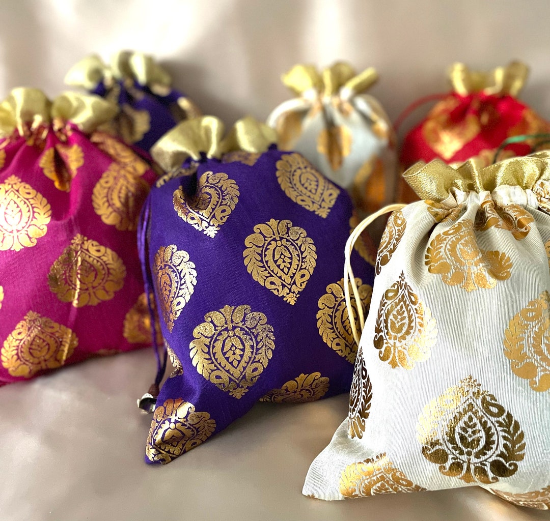 35x Damask Design Favor Bags 9*12 Inch for Wedding Favours Bhaji First ...