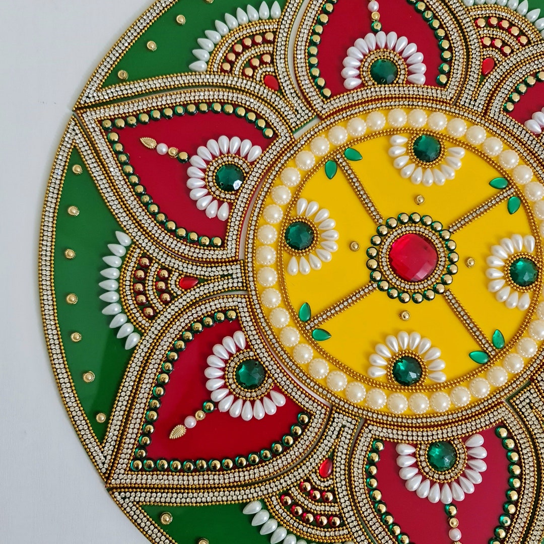 Large Reusable Rangoli Floor Art Deco Weddings New Home - Etsy