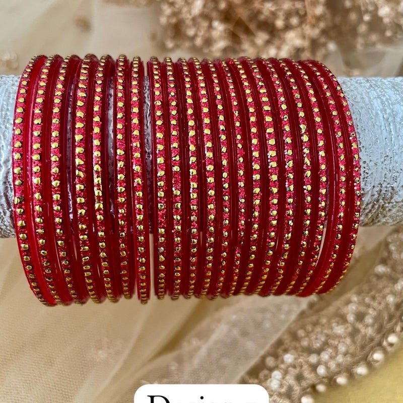 Red Baby Bangles - Etsy UK