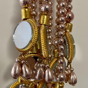 Mirror Paranda: Punjabi Hair Braid Accessory With Copper-gold Latkans ...