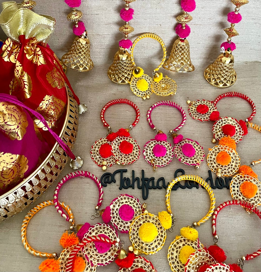 12 Slip-on Indian Wedding Bracelets: Sangeet Mehndi Dholki Ganaas - Etsy UK