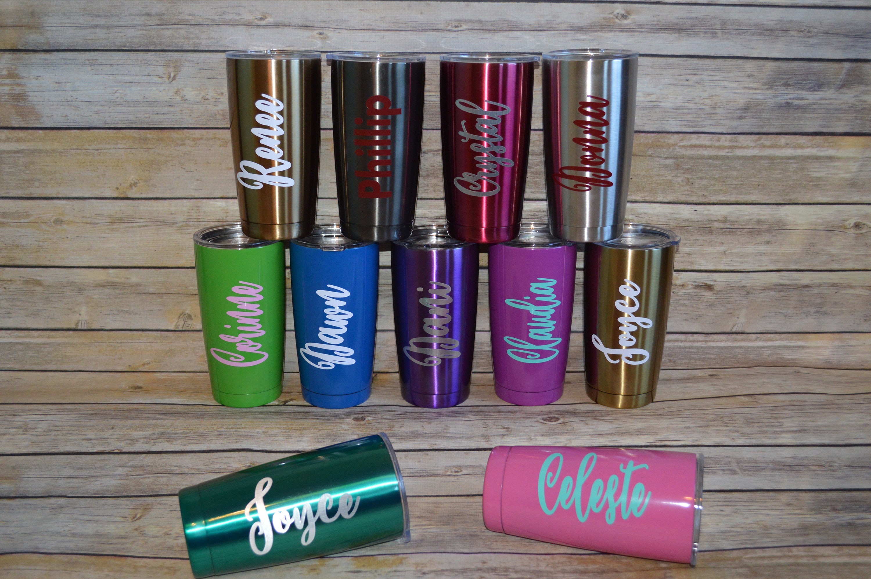 Coffee Tumbler Personalized Stainless Steel 20 Oz. Tumbler | Etsy