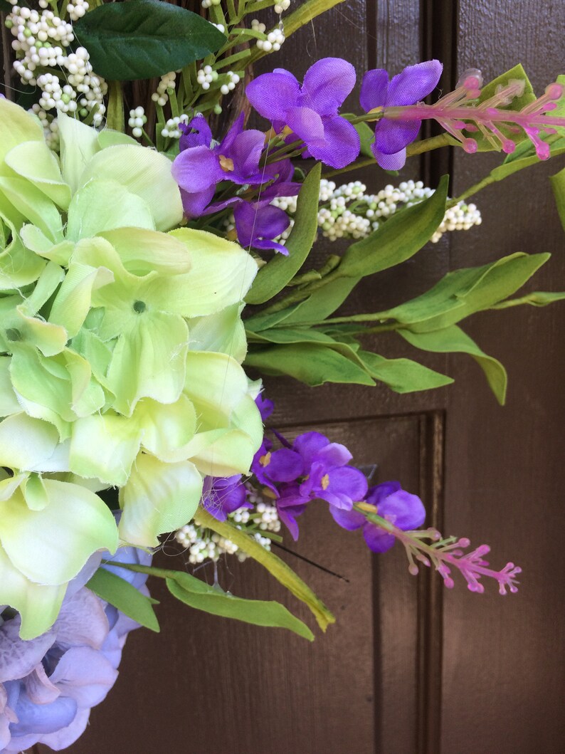 Spring/Summer Wreath door decor door wreath hydrangea | Etsy