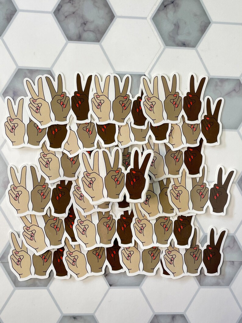 Peace Sign Sticker | Sticker | Peace Sign Hand | Peace Sticker ...
