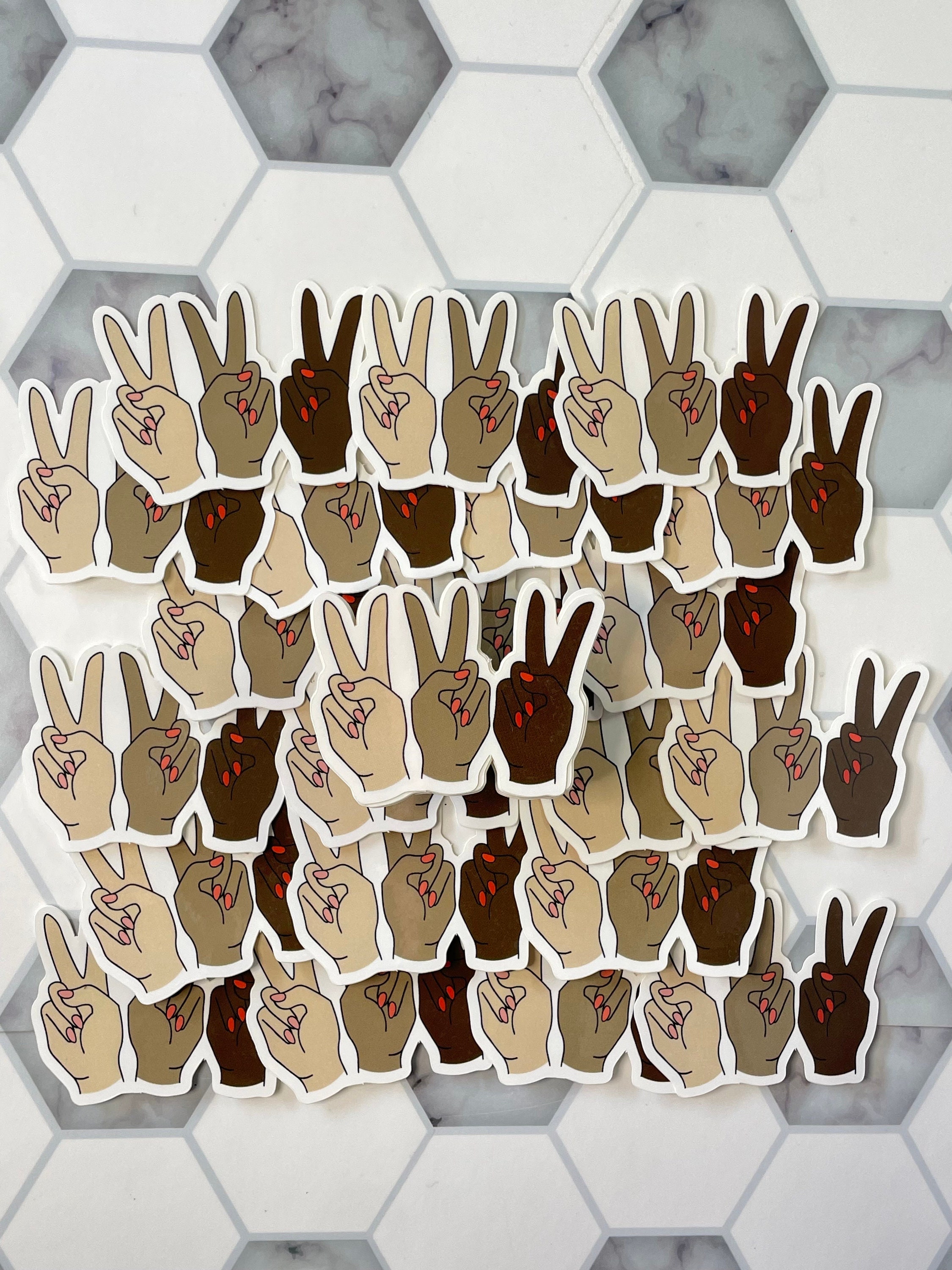 Peace Sign Sticker | Sticker | Peace Sign Hand | Peace Sticker ...